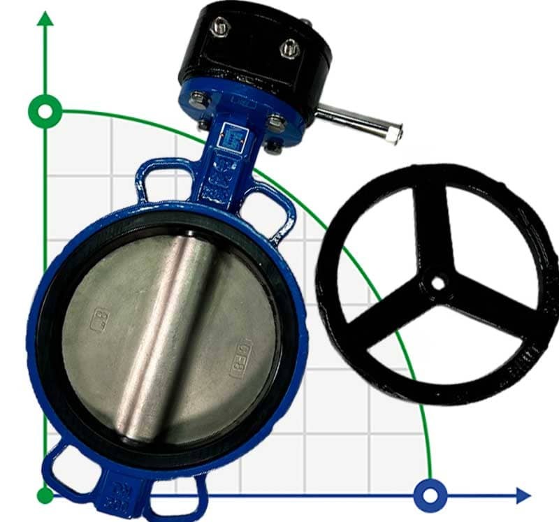 Buy PN16 DN200 Butterfly valve, cast iron body, AISI 304 disc, Seat ...
