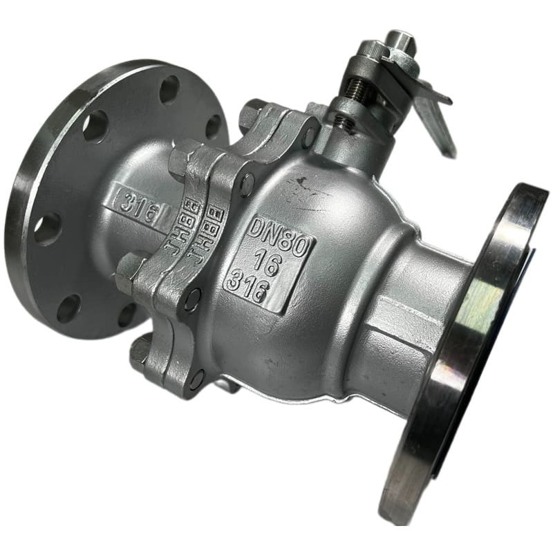 Buy PN16 DN80 Stainless steel ball valve AISI 316, seat PTFE — Sealing ...