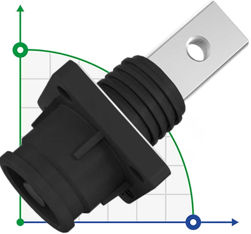 Buy JC-CN06-S-03-M, 100 amps, 1000V DC battery socket connector ...
