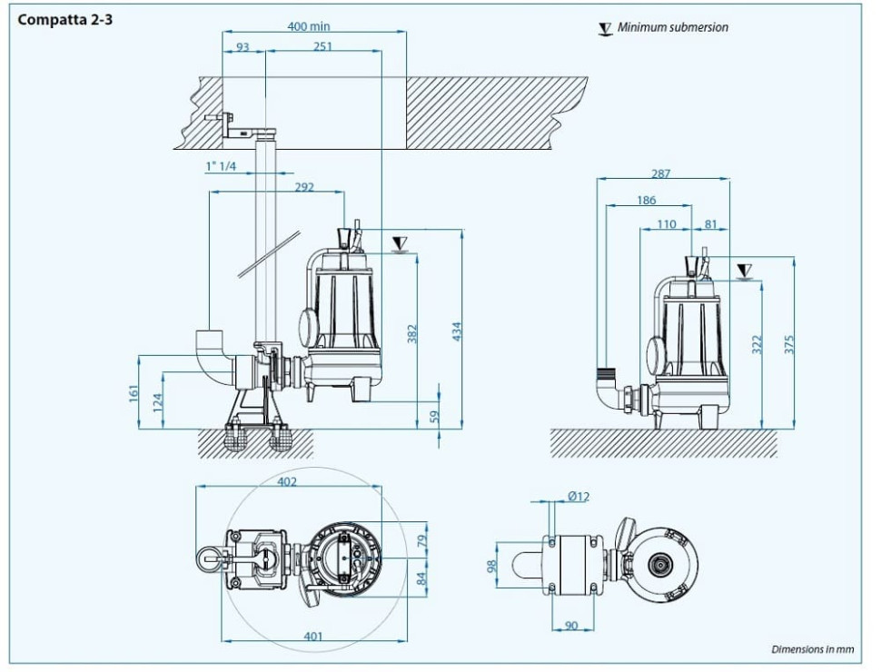 Buy Submersible pump Dreno COMPATTA EVO 3, M/G with Vortex impeller ...