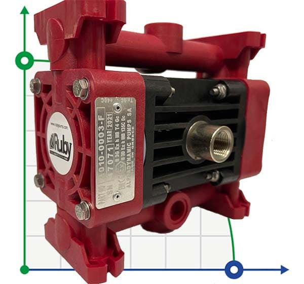 Buy RUBY 010P-P-NTPT-F pneumatic diaphragm pump — Sealing.com.ua