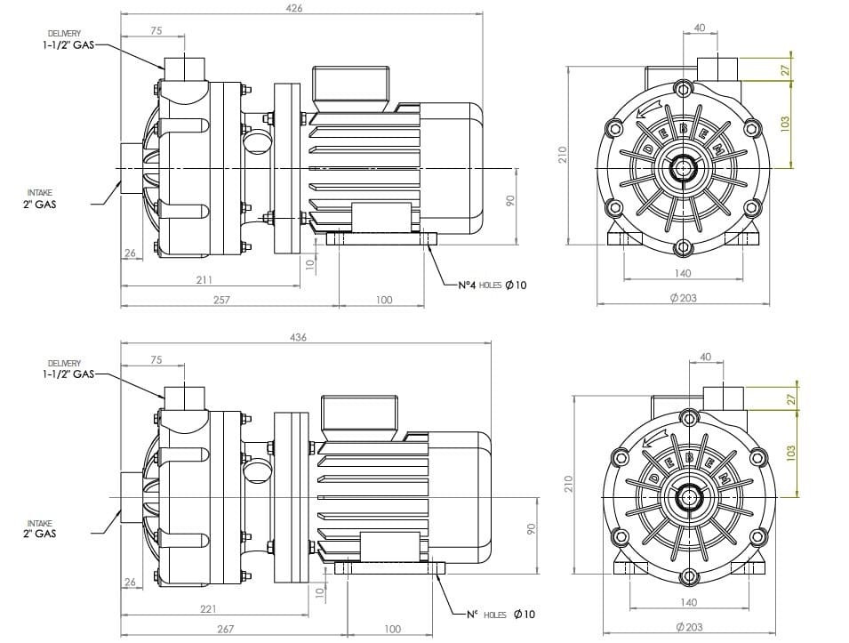 Buy Horizontal centrifugal pump MB 120, PP, EPDM, B — Sealing.com.ua