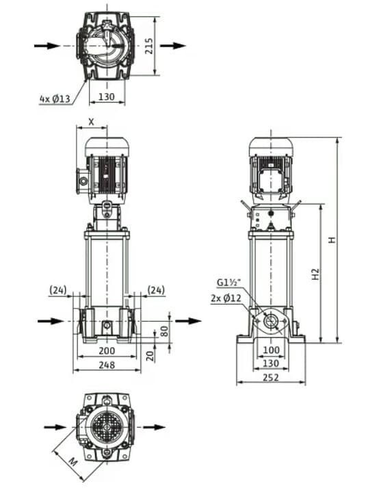 Buy WILO HELIX FIRST V1009-5/16/E/S/400-50 multi-staged pump — Sealing ...