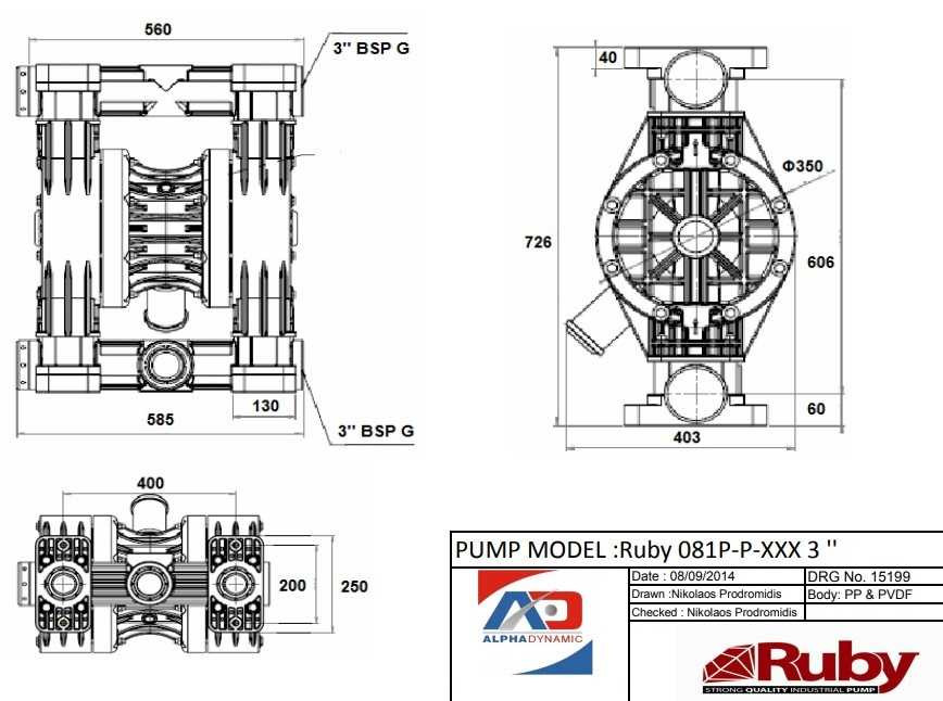 Buy RUBY 081P-P-STPT pneumatic diaphragm pump — Sealing.com.ua
