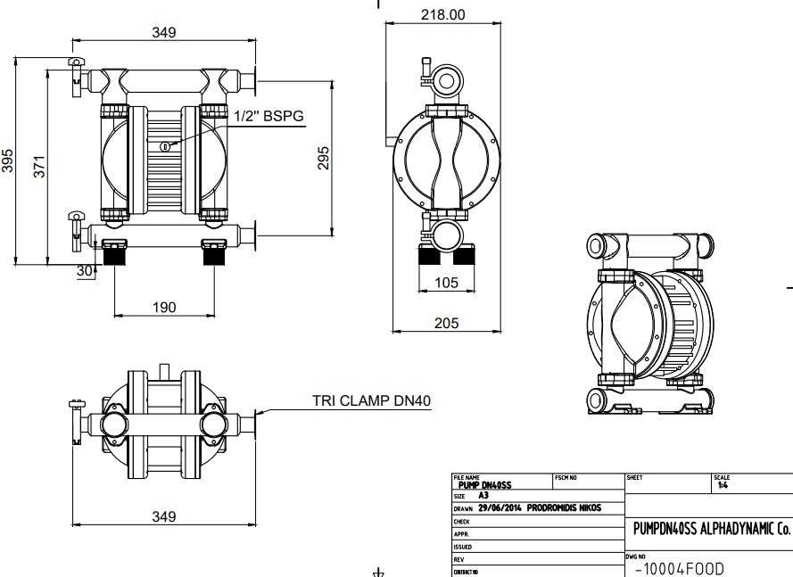 Buy RUBY FDA 025S-W-TST-T pneumatic diaphragm pump — Sealing.com.ua