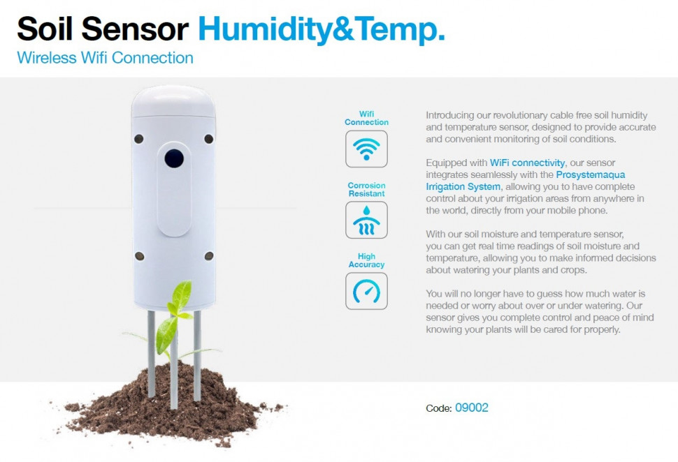 Buy Soil humidity and temperature sensor with Wi-Fi — Sealing.com.ua