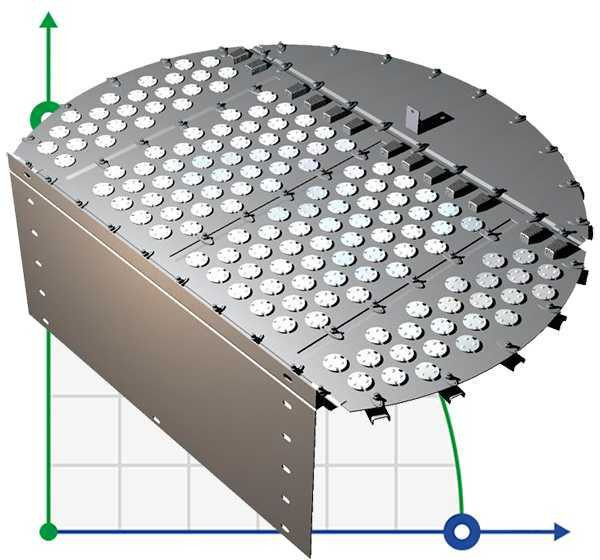 Buy EDV® (ADV®) valve plate 1400 mm for distillation, rectification ...