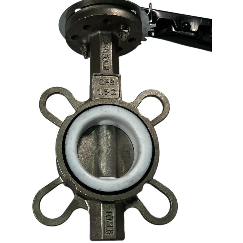 Buy PN16 DN50 Butterfly valve, body and disc made of stainless steel ...