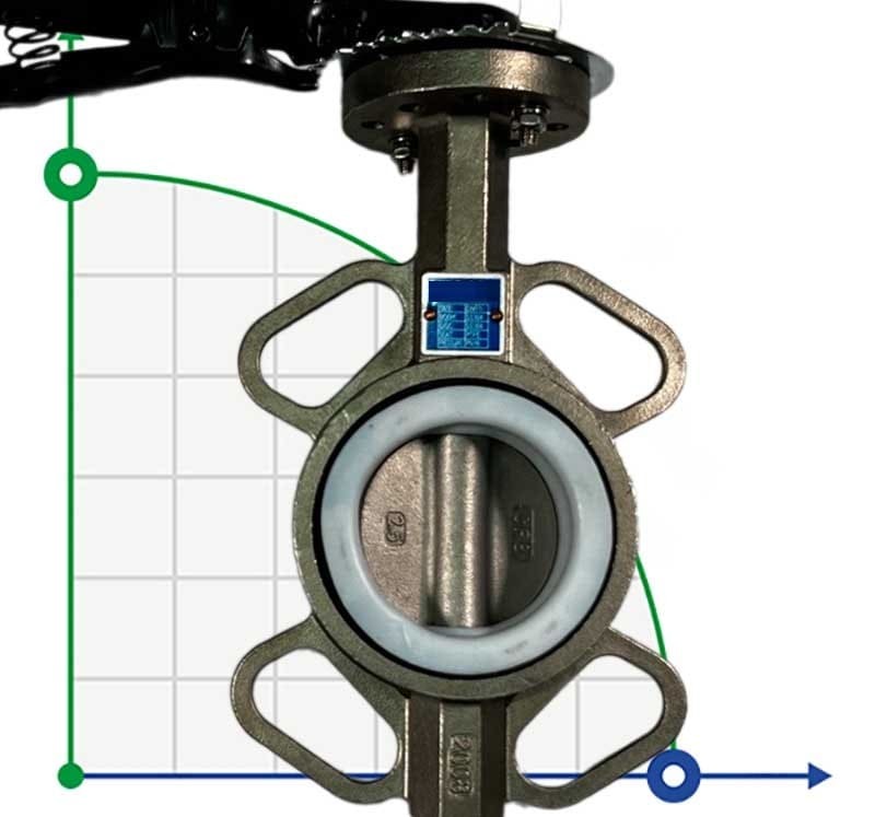 Buy PN16 DN65 Butterfly valve, body and disc made of stainless steel AISI 304, Seat PTFE ...