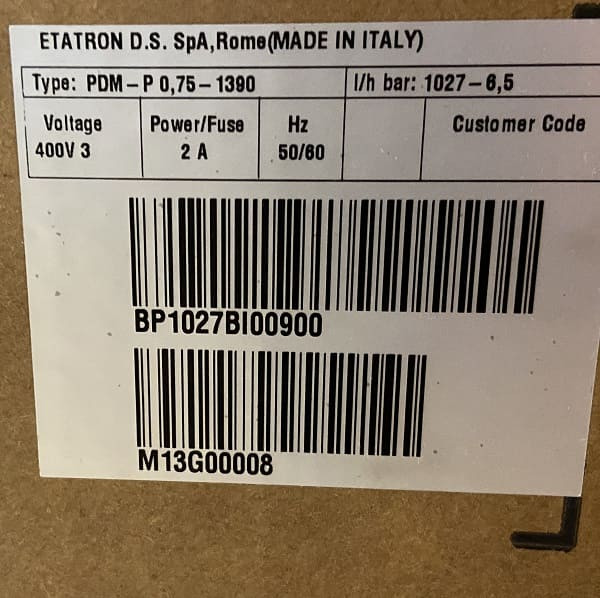 Buy Plunger dosing pump PDM-P BI 1027/6,5 400/3/50 0,55 PVC EPDM ...