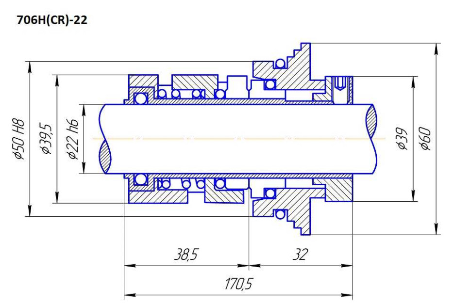Buy Mechanical seal Grundfos HQQE CR/CRN/CRI 32...150 Art. 96525458 ...