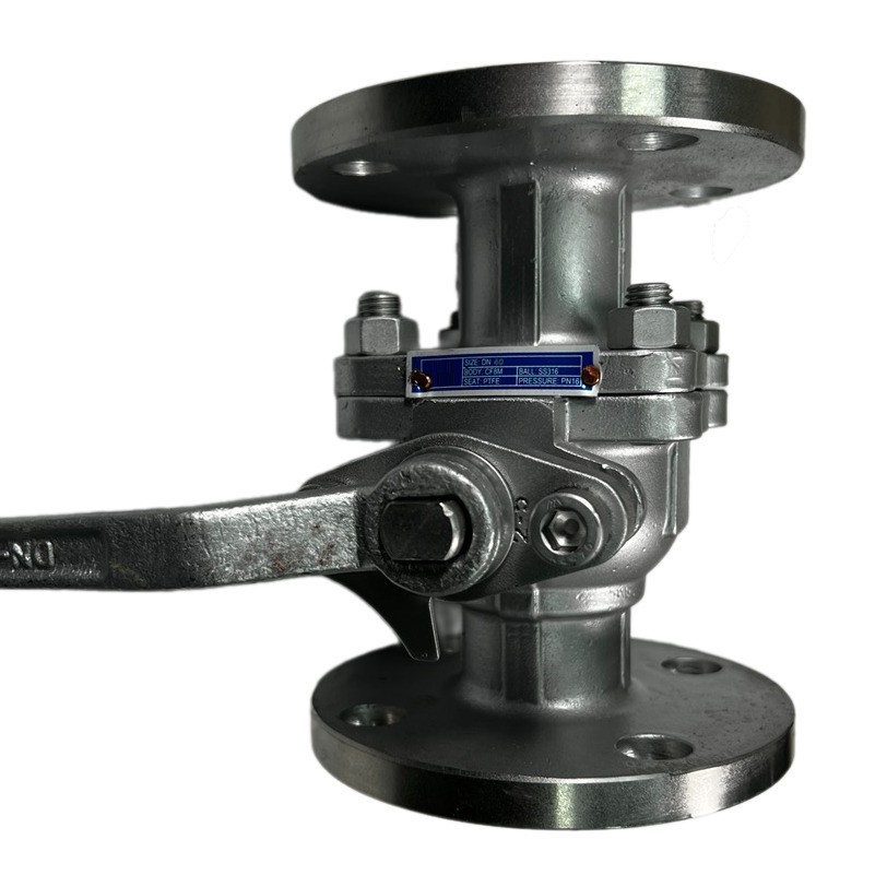 Buy PN16 DN40 Stainless steel ball valve AISI 316, seat PTFE — Sealing ...