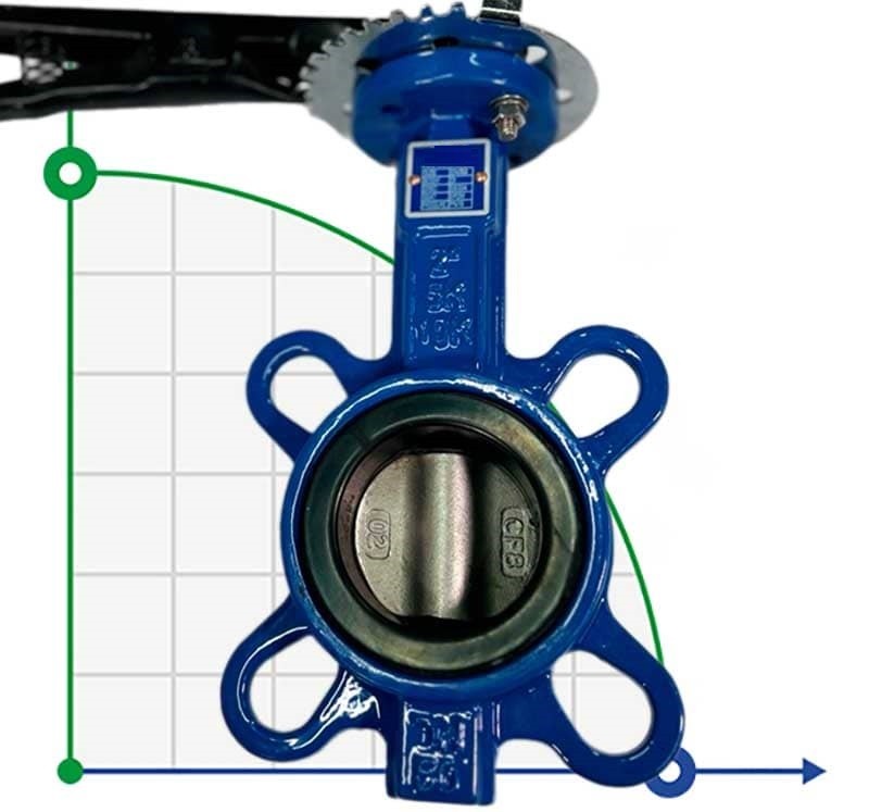 Buy PN16 DN50 Butterfly valve, cast iron body, AISI 304 disc, Seat EPDM ...